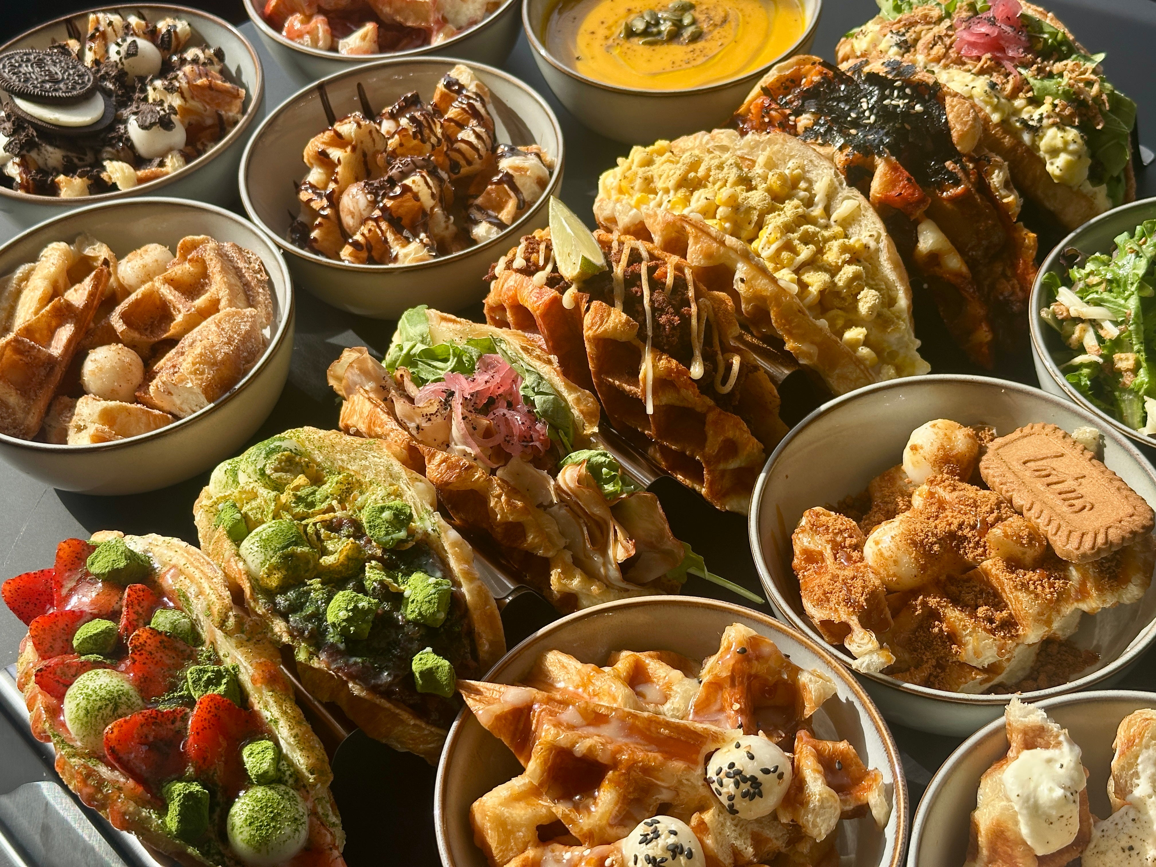 Korean Croissant Waffles - Croffles and Coffee | Sharpfle Waffle